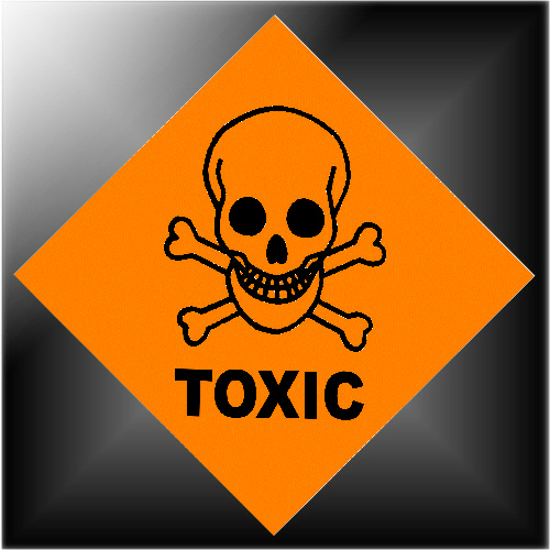Toxic Warning Sticker